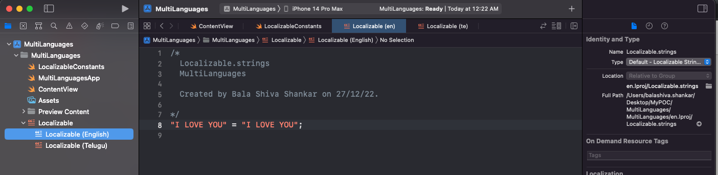 Localization In SwiftUI
